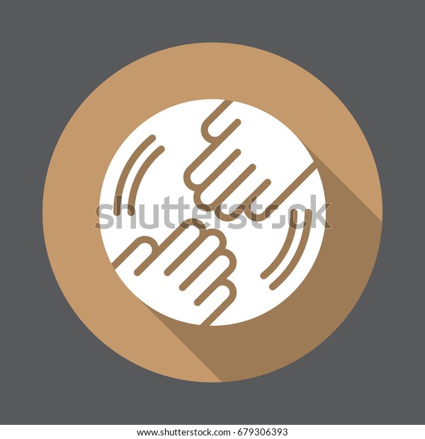 Handmade Flat Icon Hands Circle Hound Stock Vector (Royalty Free ...