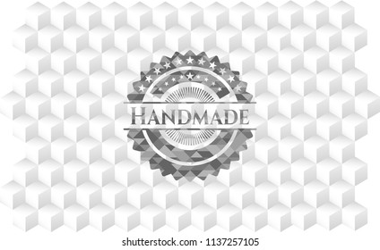 Handmade Grey Emblem Cube White Background Stock Vector (Royalty Free ...