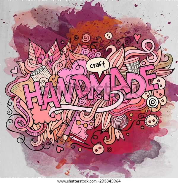 Handmade Hand Lettering Doodles Elements Symbols Stock Vector (Royalty ...