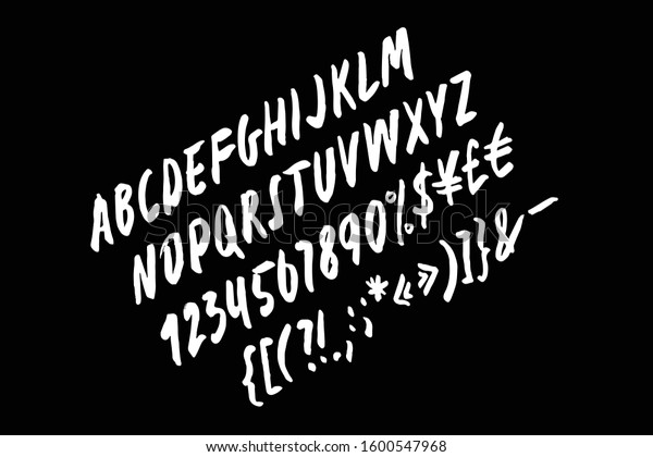 Handmade Handwritten Brush Pen Font All Stock Vector (Royalty Free ...