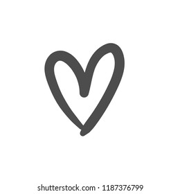Handmade Heart Icon Stock Vector (Royalty Free) 1187376799