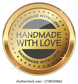 Handmade Love Vector Label Stock Vector (Royalty Free) 1738534862 ...