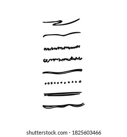 Handmade Underline Set Vector Illustration Stock Vector (Royalty Free ...