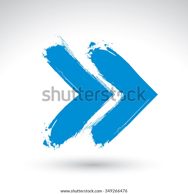 Handpainted Next Sign Isolated On White Stock Vector (Royalty Free ...