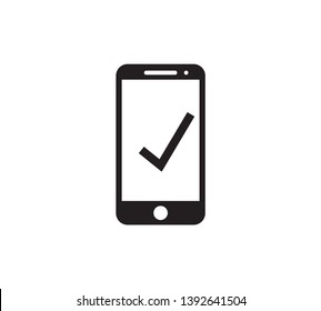 Phone Confirmation Icon Mobile Phone Icon Stock Vector (Royalty Free ...