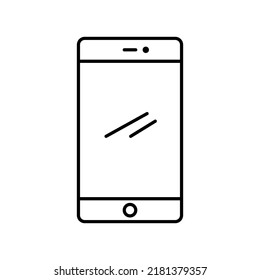 Handphone Flat Outline Icon Logo Illustration Stock Vector (Royalty ...