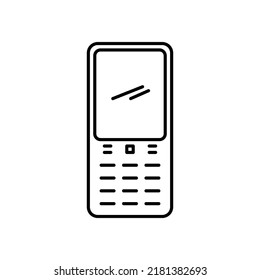 Handphone Flat Outline Icon Logo Illustration Stock Vector (Royalty ...