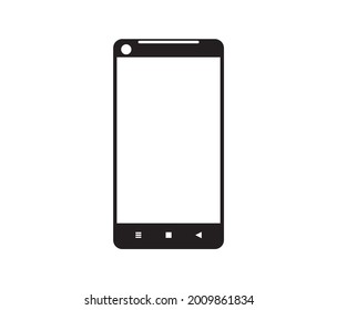 Handphone Icon Vector Black White Color Stock Vector (Royalty Free ...