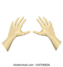 Hands Air On White Background Stock Vector (Royalty Free) 1547540036 ...