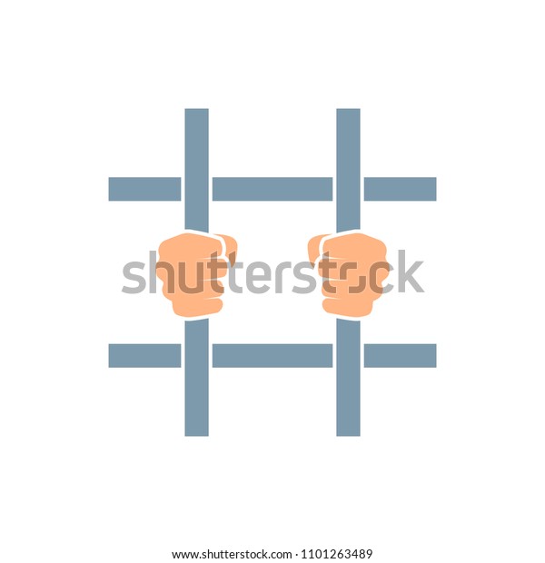Hands Behind Bars Prison Clipart Isolated: เวกเตอร์สต็อก (ปลอดค่า ...