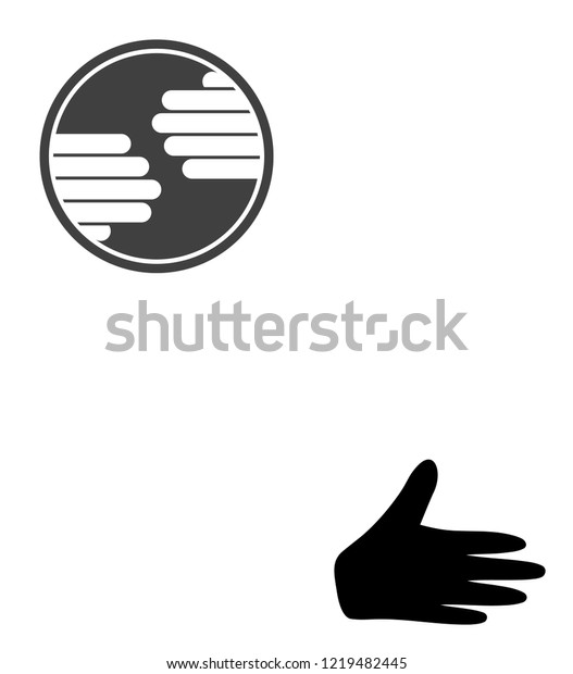 Hands Circle Icon On White Background Stock Vector (Royalty Free ...