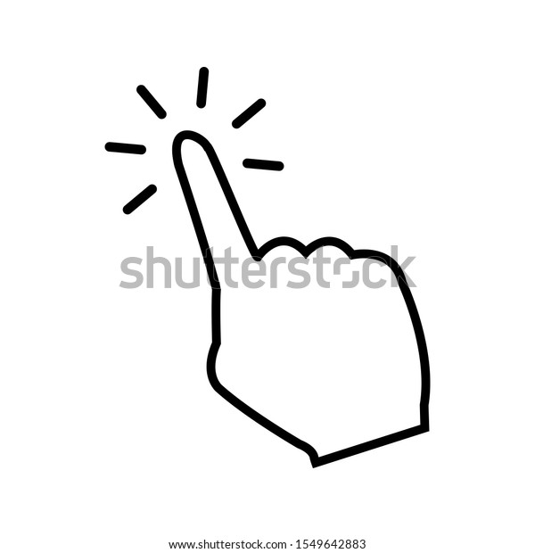 Hands Clicking Vector Icons Set Hand Stock Vector (Royalty Free ...