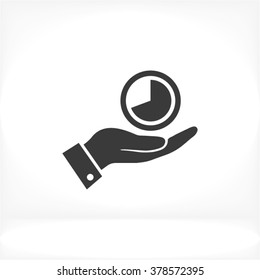 Hands Clock Icon Stock Vector (Royalty Free) 378572395 | Shutterstock