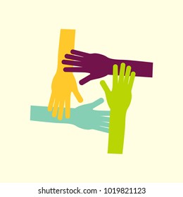Hands Connecting Icon Stock Vector (Royalty Free) 1019821123 | Shutterstock