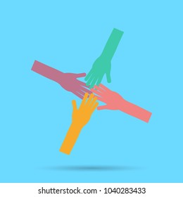 Hands Connecting Icon Stock Vector (Royalty Free) 1040283433 | Shutterstock