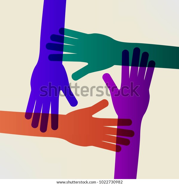 Hands Connecting Icon Stock Vector (Royalty Free) 1022730982 | Shutterstock