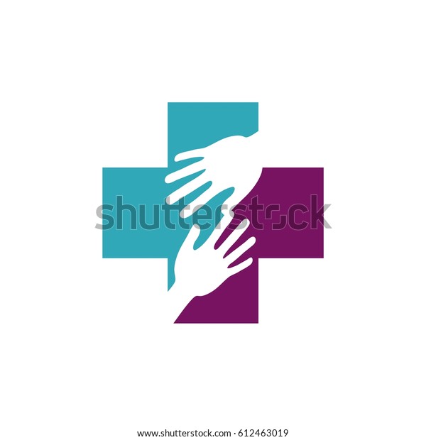 Hands Cross Vector Illustration Logo Template Stock Vector (Royalty ...