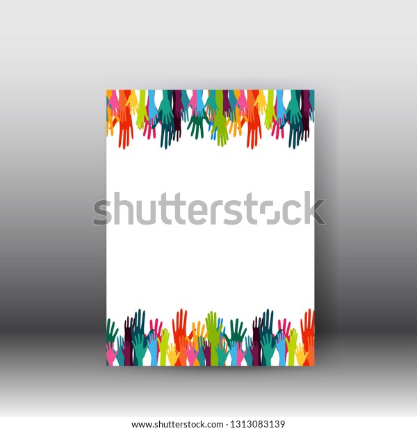Hands Design Poster Brochure Stock Vector (Royalty Free) 1313083139 ...