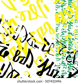 Hands Draw Abstract Background Calligraphy Style Stock Vector (Royalty ...