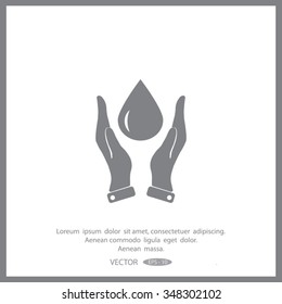Hands Drop Icon Stock Vector (Royalty Free) 348302102 | Shutterstock