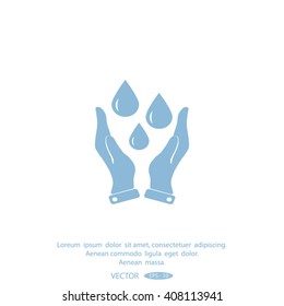Hands Drop Icon Stock Vector (Royalty Free) 408113941 | Shutterstock