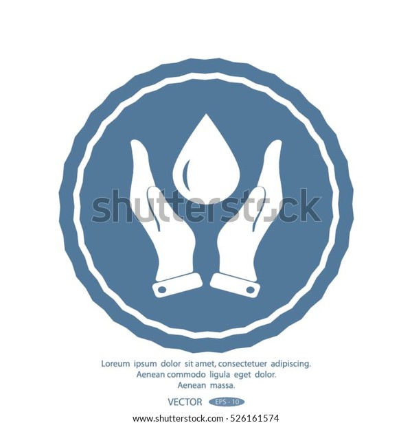 Hands Drop Icon Stock Vector (Royalty Free) 526161574 | Shutterstock