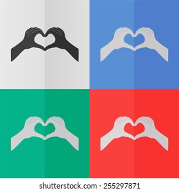 Two Hand Holding Pieces Heart Reuniting Stock Vector (Royalty Free ...