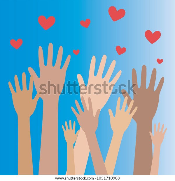 Hands Heart Donation Donor Concepthands Reaching Stock Vector (Royalty ...