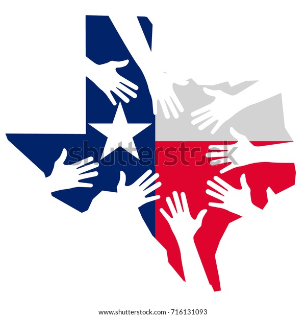 Hands Helping Texas Vector Illustration Stock Vector (Royalty Free ...