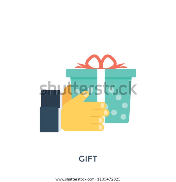 Hands Holding Box Wrapped Ribbons Package Stock Vector (Royalty Free ...