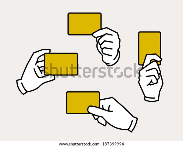 Hands Holding Card Stock Vector (Royalty Free) 187399994 | Shutterstock