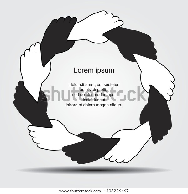 Hands Holding Circle Vector Illustration Stock Vector (Royalty Free ...