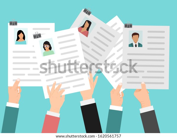 Hands Holding Cv Resume Vector Illustration Stock Vector (Royalty Free ...