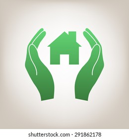 Hands Holding Home Stock Vector (Royalty Free) 291862178 | Shutterstock