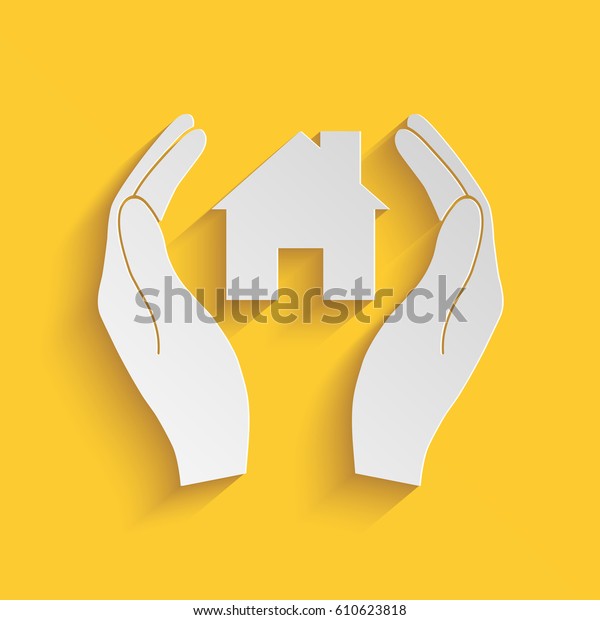 Hands Holding Home Stock Vector (Royalty Free) 610623818 | Shutterstock