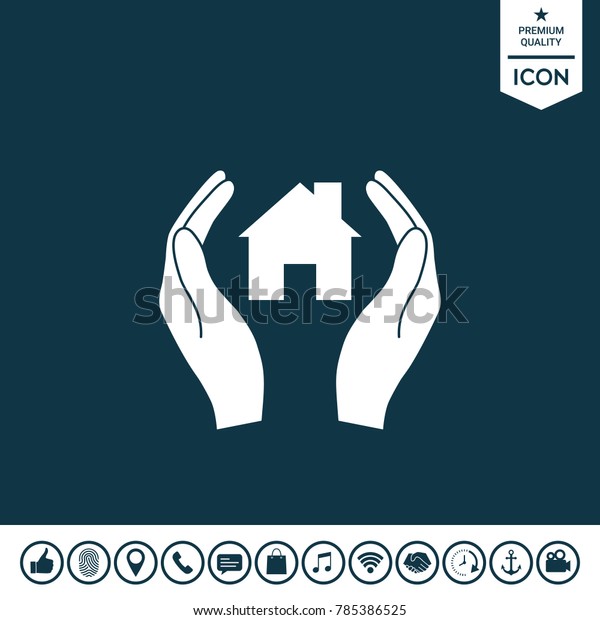 Hands Holding Home Stock Vector (Royalty Free) 785386525 | Shutterstock
