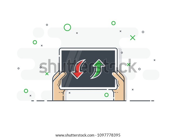 Hands Holding Player Substitution Board Trendy Stock Vector (Royalty ...