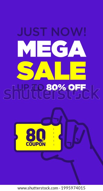 Hands Holding Yellow Discount Coupons Stock Vector (Royalty Free ...