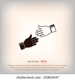 Two Hand Icons Collection Various Gestures Stock Vector (Royalty Free ...