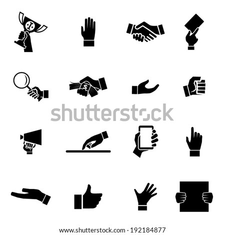 Hands Icons Symbol Design Template Vector Stock Vector (Royalty Free ...