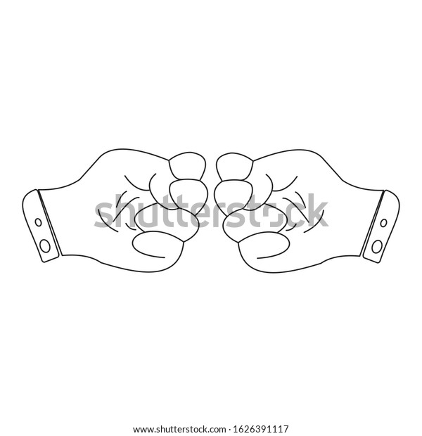 Hands Ilustrasion Colection Line Draw Stock Vector (Royalty Free ...