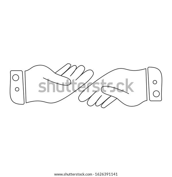 Hands Ilustrasion Colection Line Draw Stock Vector (Royalty Free ...