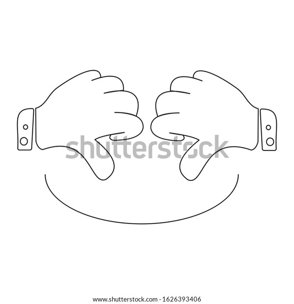Hands Ilustrasion Colection Line Draw Stock Vector (Royalty Free ...
