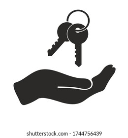 Hands Keys Icons Isolated Vector Stock Vector (Royalty Free) 1744756439 ...