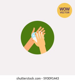 Hands Lathering Soap Icon Stock Vector (Royalty Free) 603884291 ...