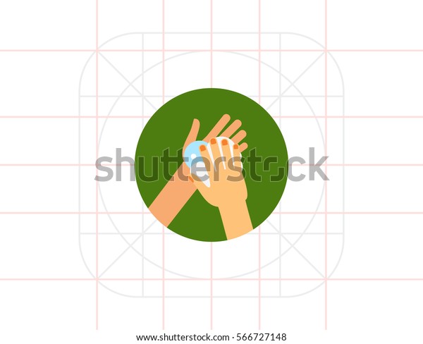 Hands Lathering Soap Icon Stock Vector (Royalty Free) 566727148 ...