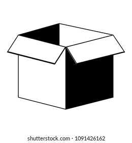 White Cardboard Open Box Side View Stock Vector (Royalty Free) 774032155