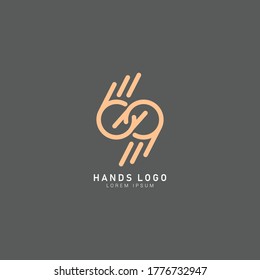 Hands Logo Vector Design Illustration Template Stock Vector (Royalty ...