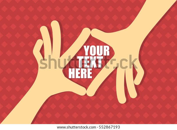 Hands Make Shape Diamond Symbol Vector Stock Vector (Royalty Free ...