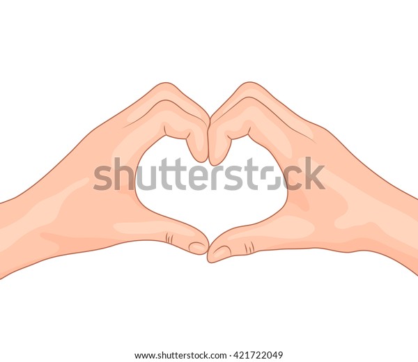 Hands Making Heart Shape Concept Design Stock Vector (Royalty Free ...
